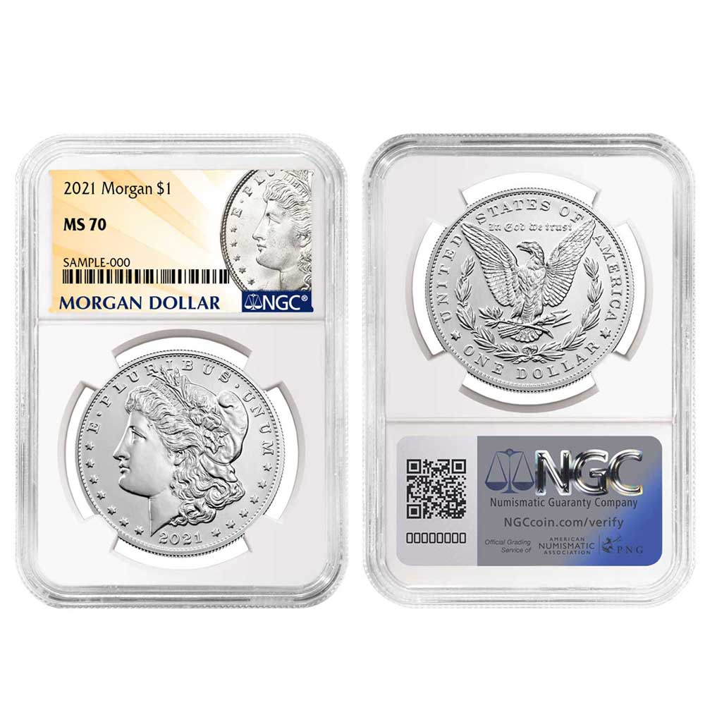 2021 $1 Morgan and Peace Silver Dollar 6pc Set NGC MS70 Morgan & Peace ...