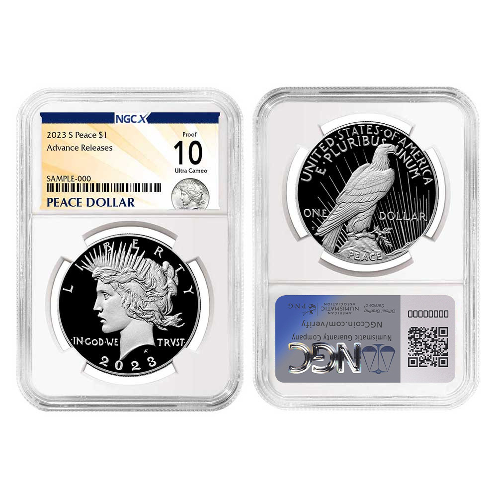 2023-S Proof $1 Morgan and Peace Silver Dollar 2pc Set NGCX PF10UC AR ...