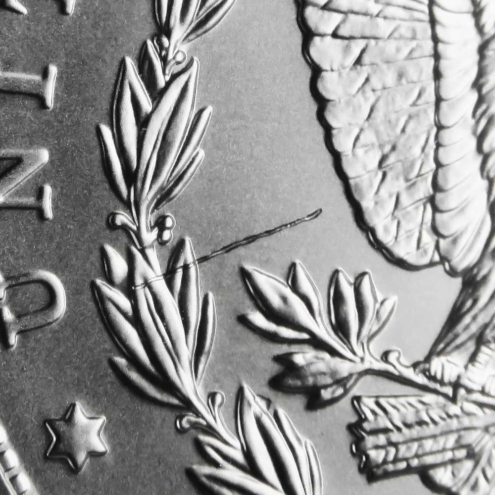 2021-D $1 Morgan Silver Dollar NGC MS69 FDI Mint Error Reverse Struck Thru 100th Anni. Label ...