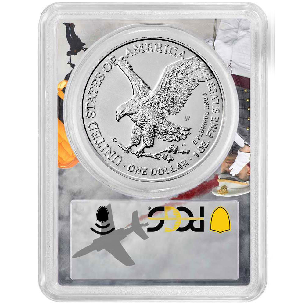 2021-W Burnished $1 Type 2 American Silver Eagle PCGS SP70 FS West Point Frame - Pinehurst Coins