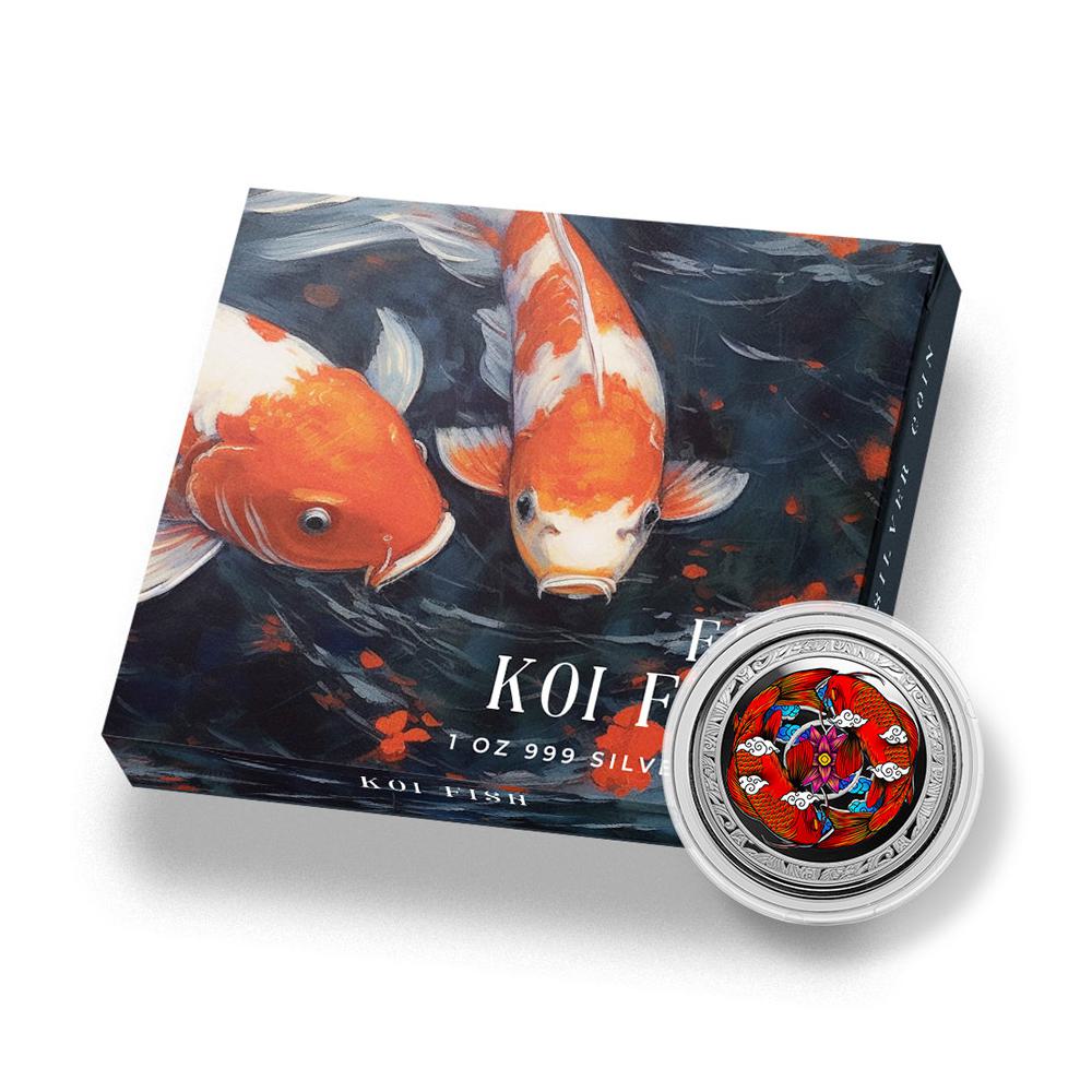 2023 Fiji Koi Fish 1 oz Proof Silver Coin - Pinehurst Coins