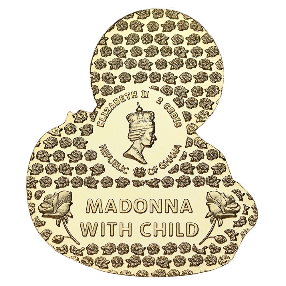 2021 GH¢2 Ghana Madonna & Child CuNi Colorized Coin BU - Pinehurst Coins