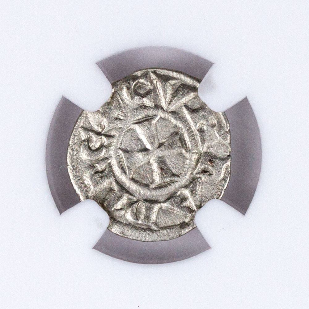 1139-1339 Italy, Republic of Genoa Silver Denaro NGC VF35 (Story Vault) - Pinehurst Coins
