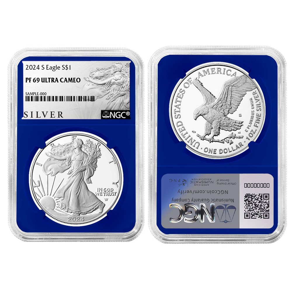 2024-S Proof $1 American Silver Eagle 3pc Set ALS Label - Pinehurst Coins