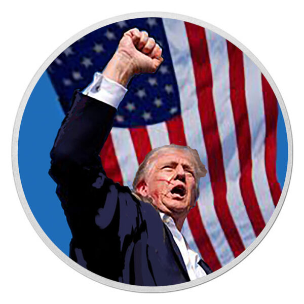 1 oz Trump Fight Colorized .999 Silver Round - Pinehurst Coins