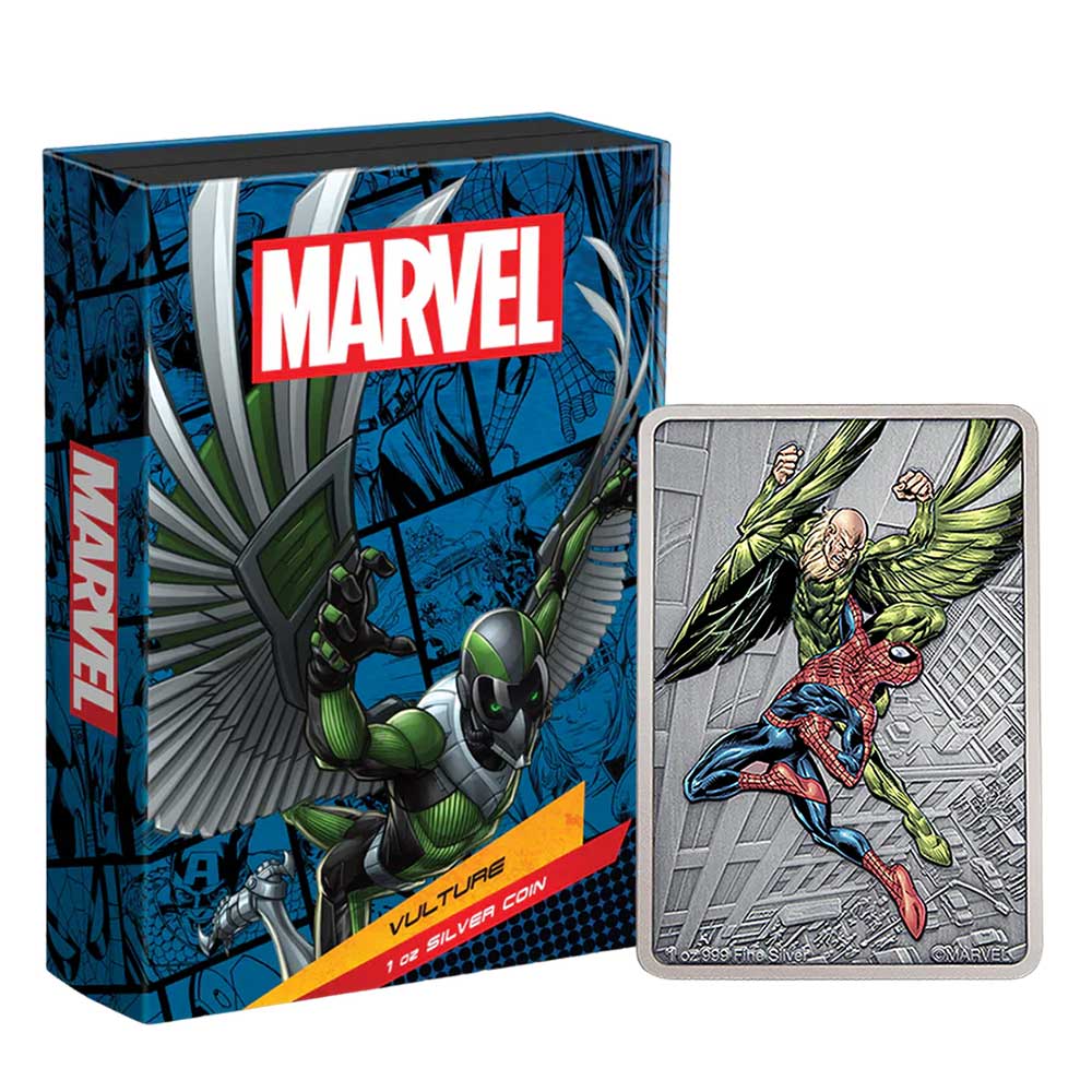 2024 Marvel Villians Vulture 1 oz Silver Coin By Agoro - Pinehurst Coins