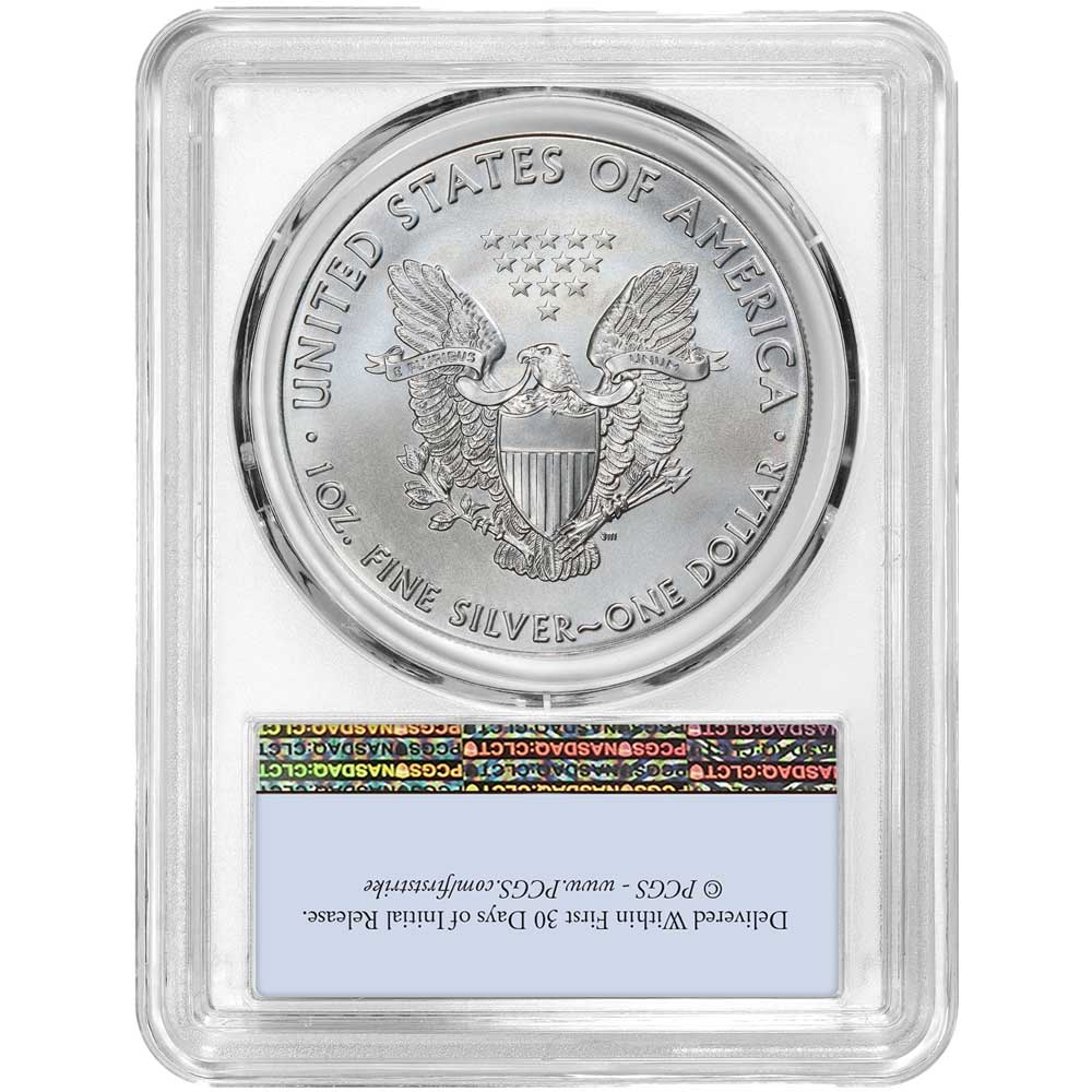 2016 $1 American Silver Eagle PCGS MS70 FS 30th Anniversary Flag Label - Pinehurst Coins