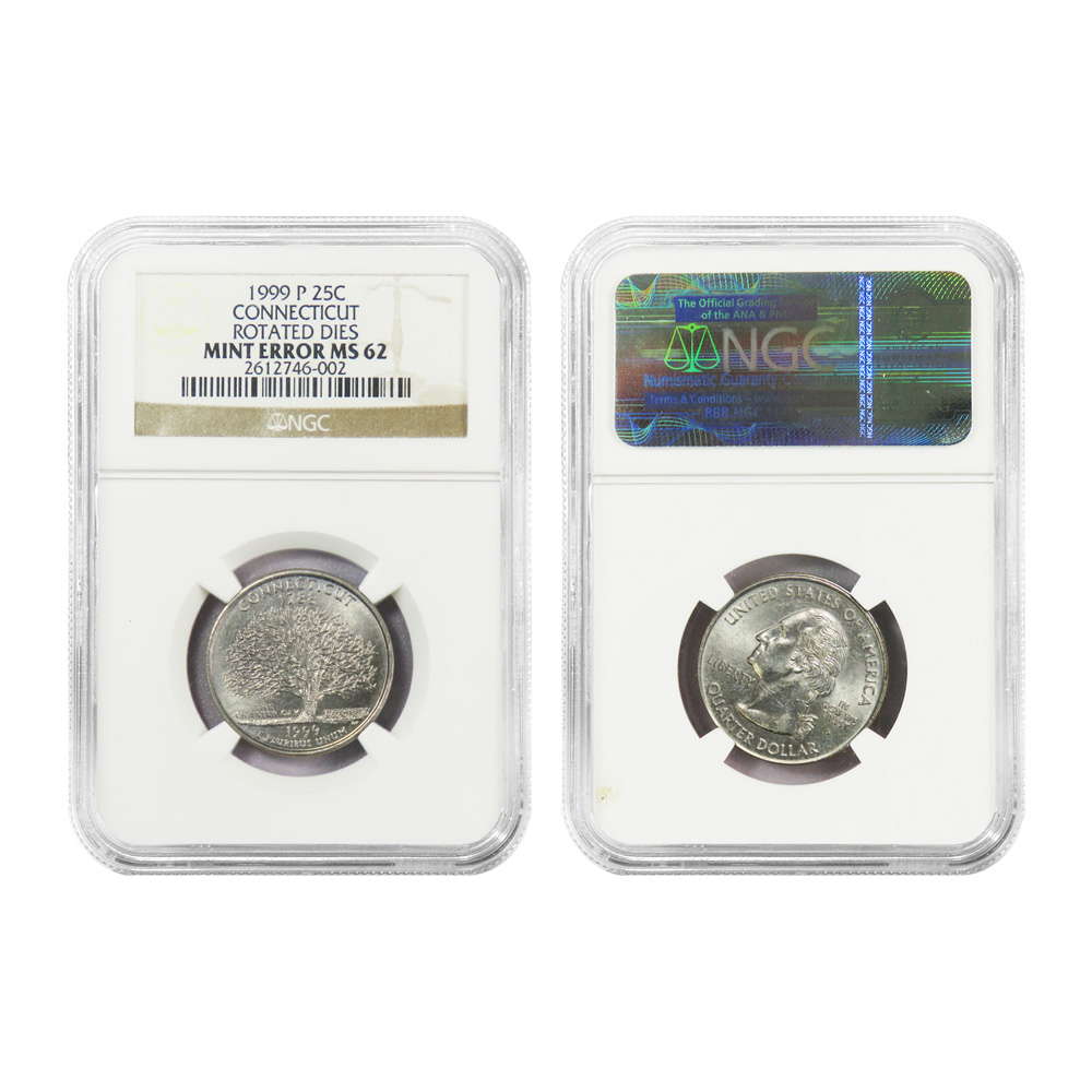 Lot of 3 Graded Mint Error Coins Off Center Missaligned Dies ...