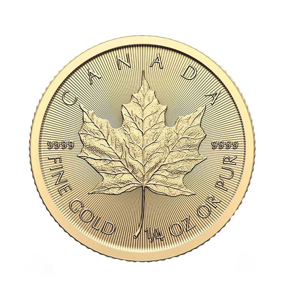 2025 $10 Gold Canadian Maple Leaf .9999 1/4 oz BU - Pinehurst Coins
