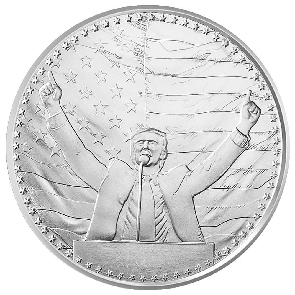 Lot of 5 - 1 Troy oz Trump 47th President .999 Fine Silver Round ...