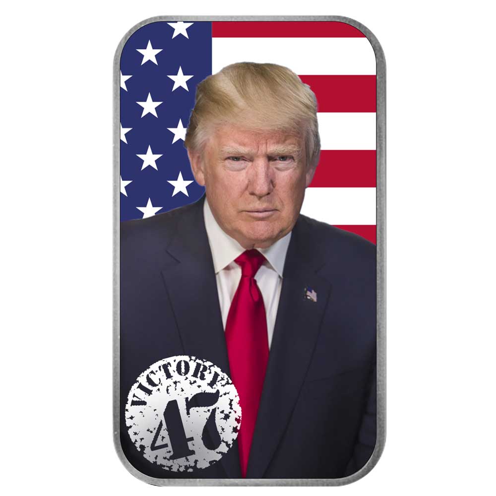 1 oz Sunshine Mint Trump Victory Colorized .999 Fine Silver Bar ...