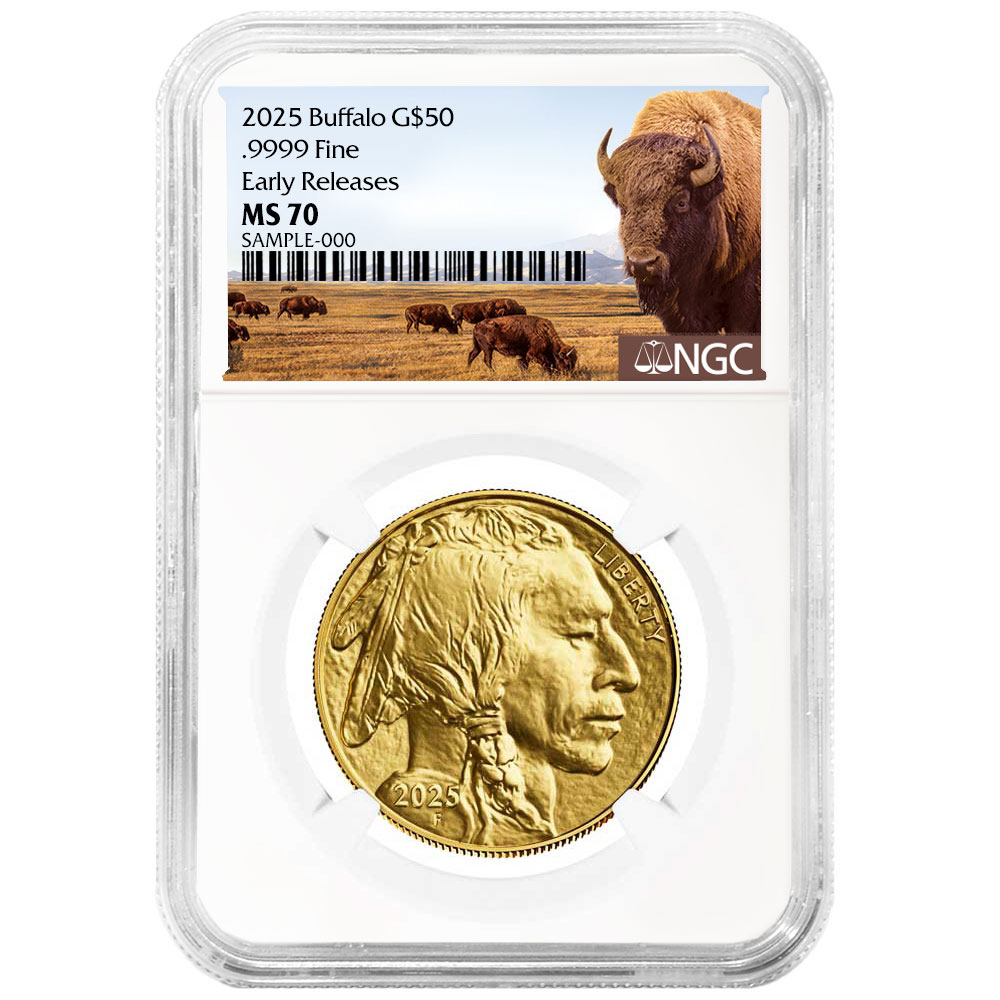 2025 $50 American Gold Buffalo ER Buffalo Label - Pinehurst Coins