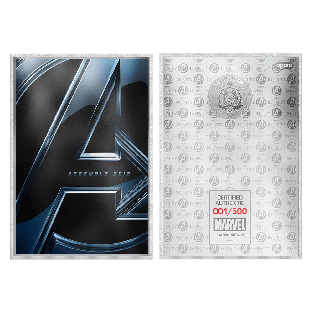 2025 Marvel Infinity Saga Phase One The Avengers 1.5 oz Silver Bar By ...