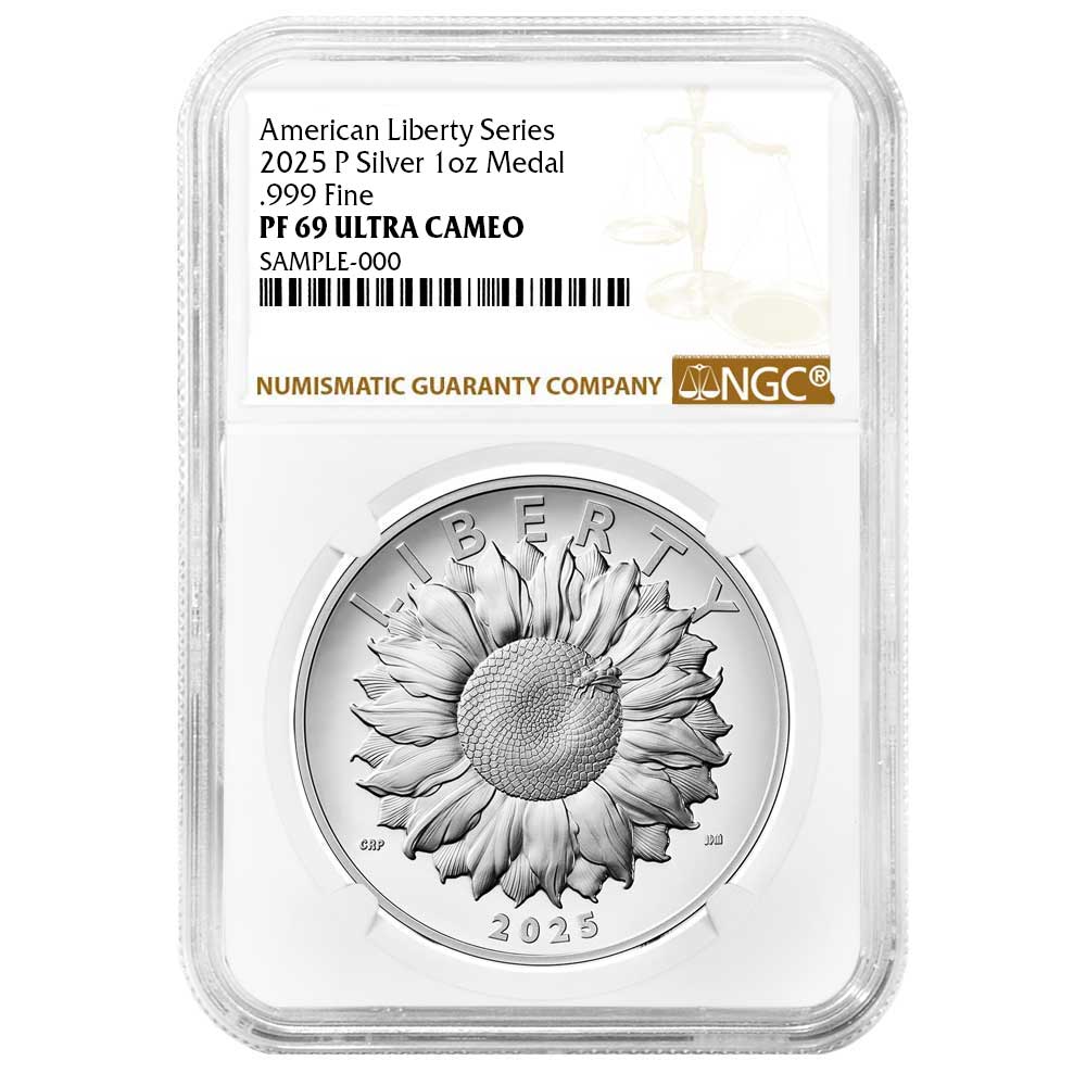 2025-P Proof American Liberty 1 oz Silver Medal NGC PF69UC Brown Label - Pinehurst Coins