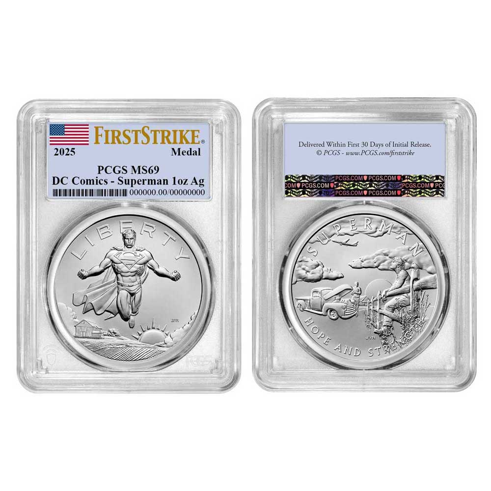 2025 Superman DC Comics 1 oz Silver Medal - Pinehurst Coins