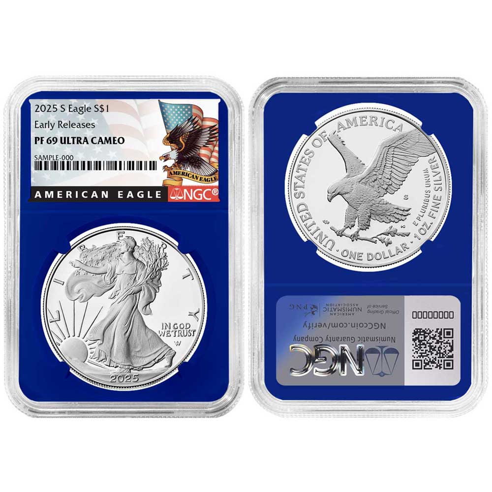 Presale - 2025-S Proof $1 American Silver Eagle 3pc Set NGC PF69UC ER ...