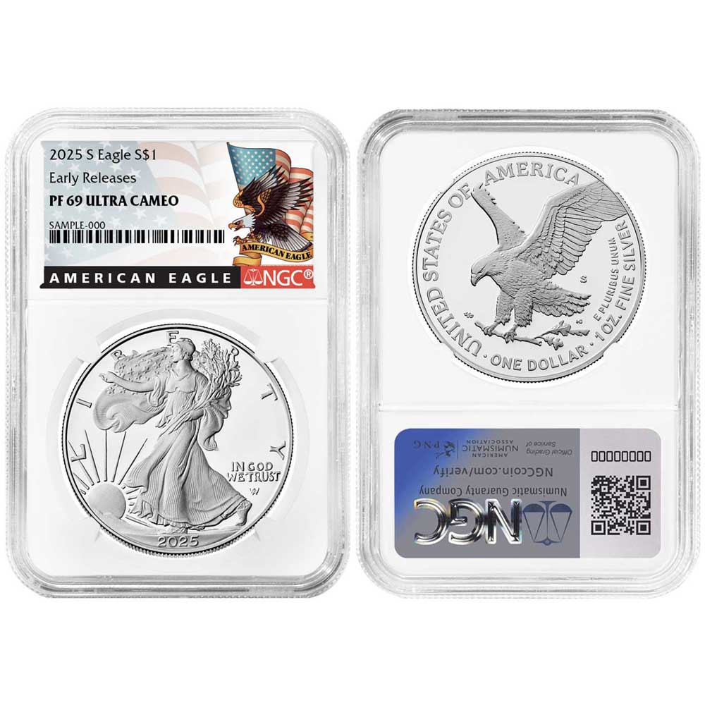 Presale - 2025-S Proof $1 American Silver Eagle 3pc Set NGC PF69UC ER ...