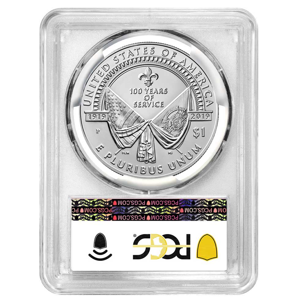 2019-P UNC $1 American Legion 100th Anniversary Silver Commemorative ...